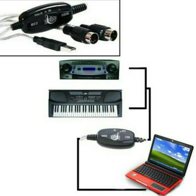 Jual Kabel keyboard, connector keyboard to pc, kabel keyboard to laptop ...