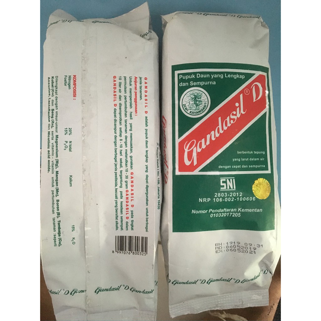 Jual pupuk Gandasil D - 500 gr untuk pertumbuhan daun pada tanaman ...