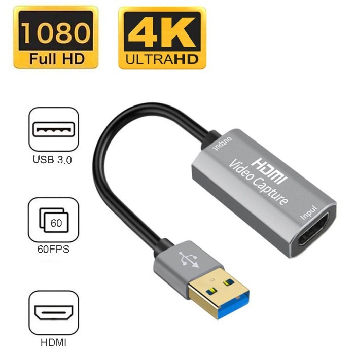 Jual USB 3.0 HDMI VIDEO CAPTURE STICK 4K 1080P WITH CABLE | Shopee ...