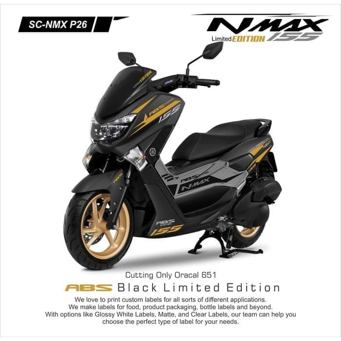Jual Cutting Sticker Black NMAX - Gold Grey Police Edition | Shopee ...
