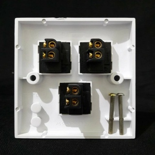 Jual Saklar Triple Cetekkan Tiga OB Timbul Baut MEIKO Model Clipsal ...