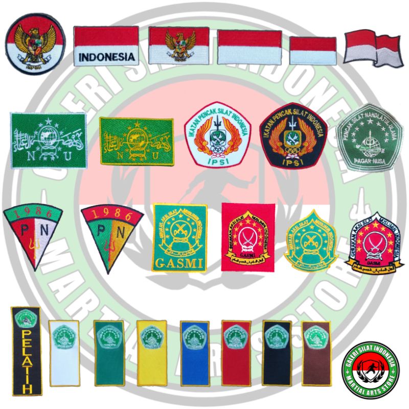 Jual Bet Logo Bordir Perguruan Silat Indonesia Merah Putih Garuda ...