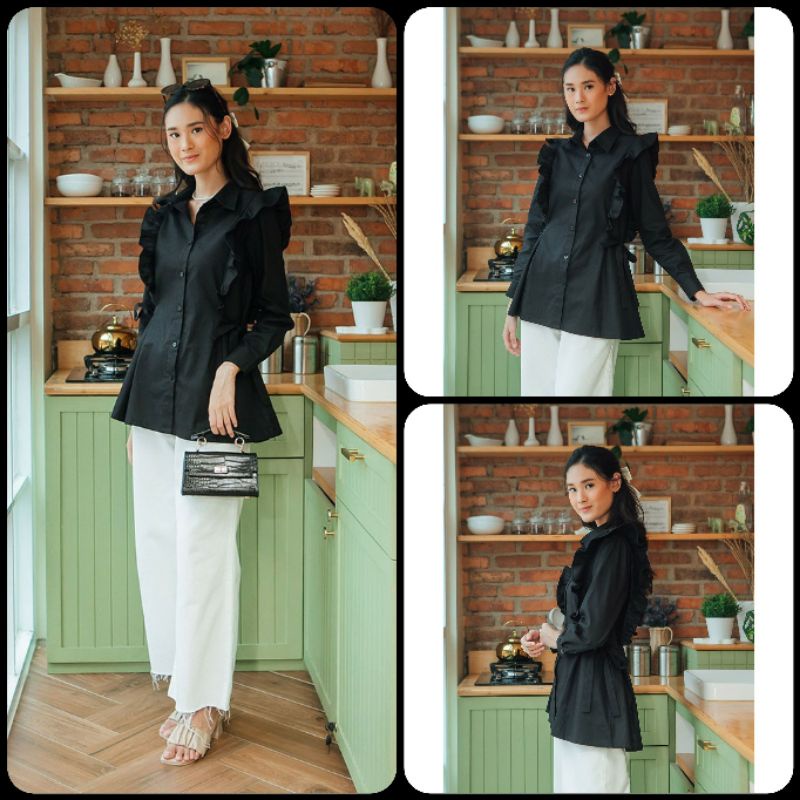 Jual Geulis.id YeJi Shirt Warna Black | Shopee Indonesia