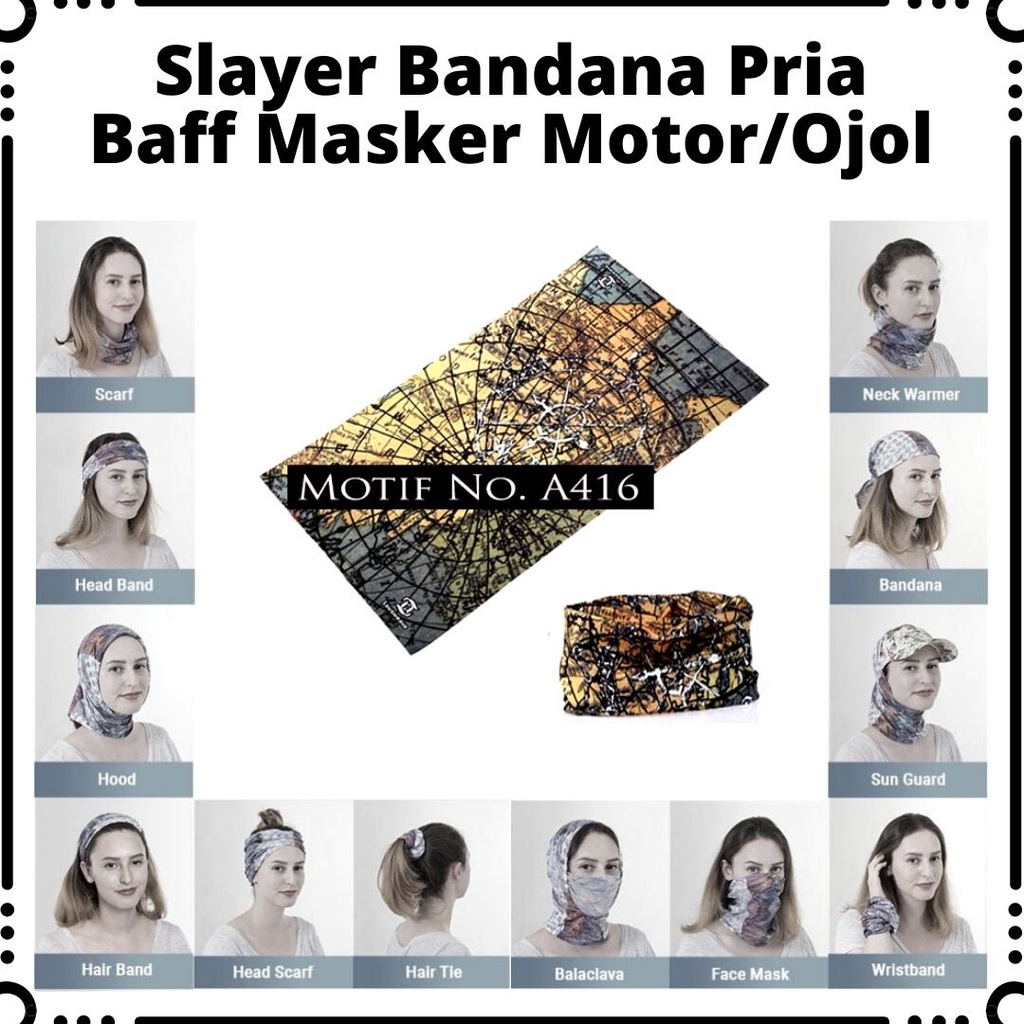 Jual Masker Baff Pria / Bandana Motif Abstrak C/ Bab Penutup Muka / Baf ...