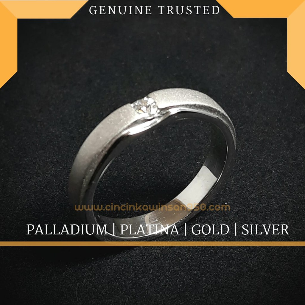 Jual Cincin palladium pria perak platina platinum kawin tunangan nikah ...