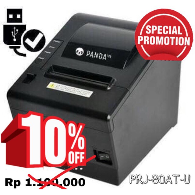 Jual PRINTER KASIR THERMAL PANDA POS 80MM AUTOCUTTER INTERFACE USB + LAN | Shopee Indonesia
