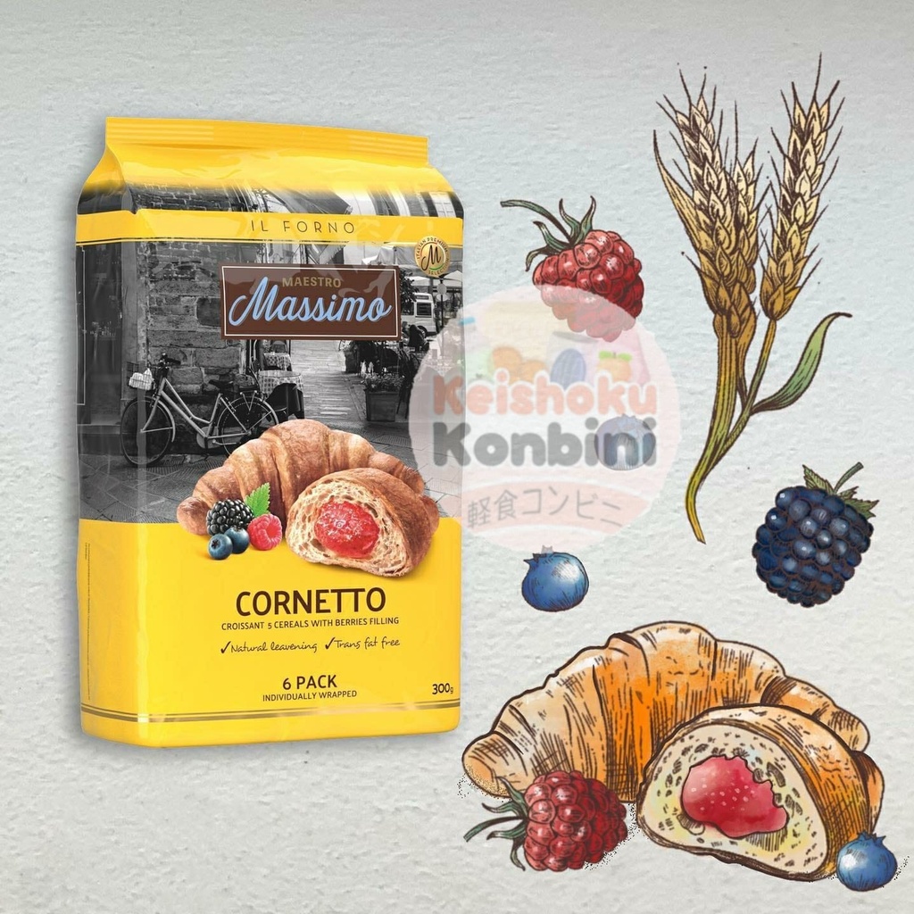 Jual Maestro Massimo Cornetto 5 Cereals with Berries Filling / snack ...