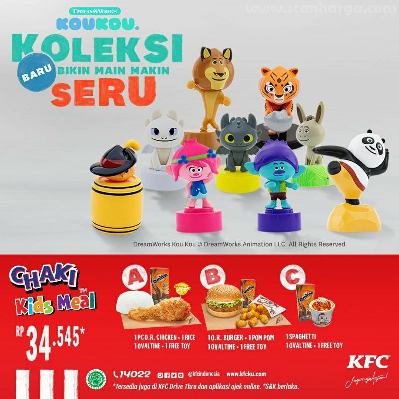 Jual Kfc kids meal toys (dream works koukou) | Shopee Indonesia