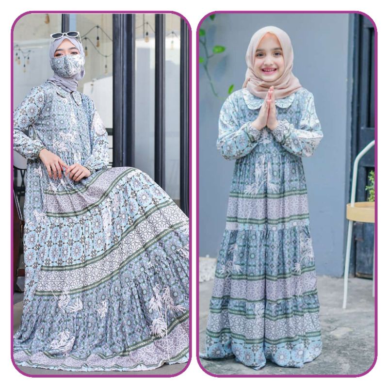 Jual REAL PICT 100% GAMIS AINUN COUPLE IBU DAN ANAK BAJU SAMAAN PASANGAN GAMIS LEBARAN KONDANGAN ...