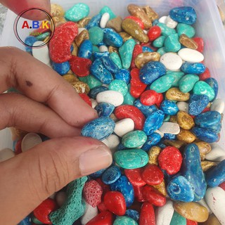 Jual Batu Warna Warni Aquarium / Batu Hiasan Aquarium / Batu Aquascape ...