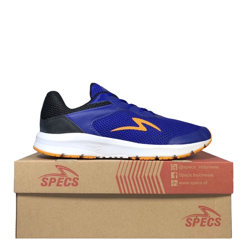 Jual Sepatu Running Lari Specs Evo Blue Black Orange 200592 ORIGINAL ...