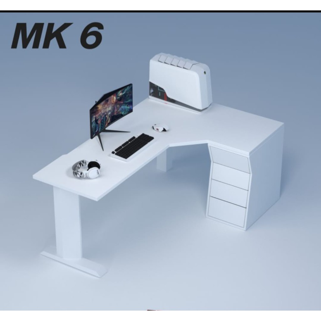 Jual Meja Komputer Gaming PC Desk RGB 180x60 Meja siku meja L Plus 1SET ...