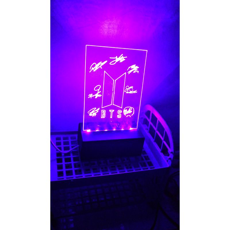 Jual Lampu acrilic BTS led aesthetic | Shopee Indonesia