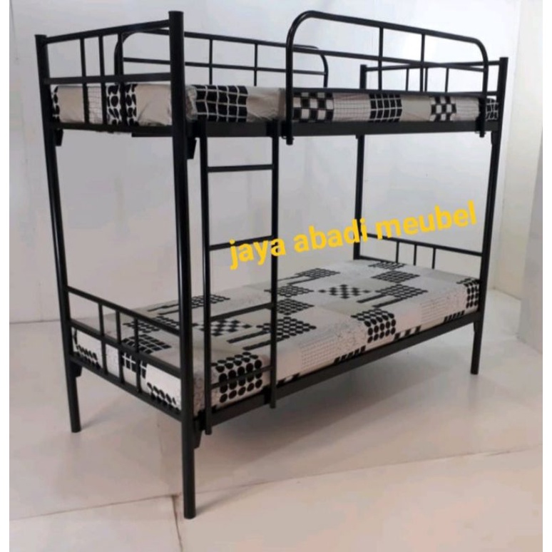 Jual ranjang tingkat besi ukuran 90x90x200 plus busa inoac tebal 20cm ...