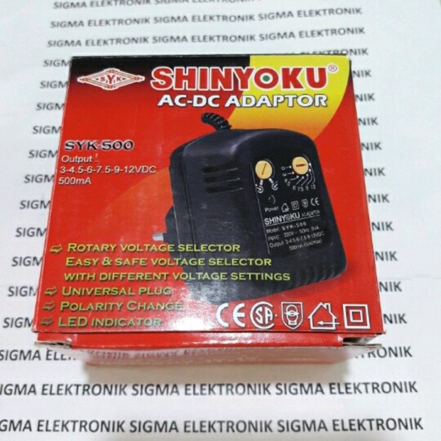 Jual ADAPTOR SHINYOKU SYK-500 500mAh | Shopee Indonesia