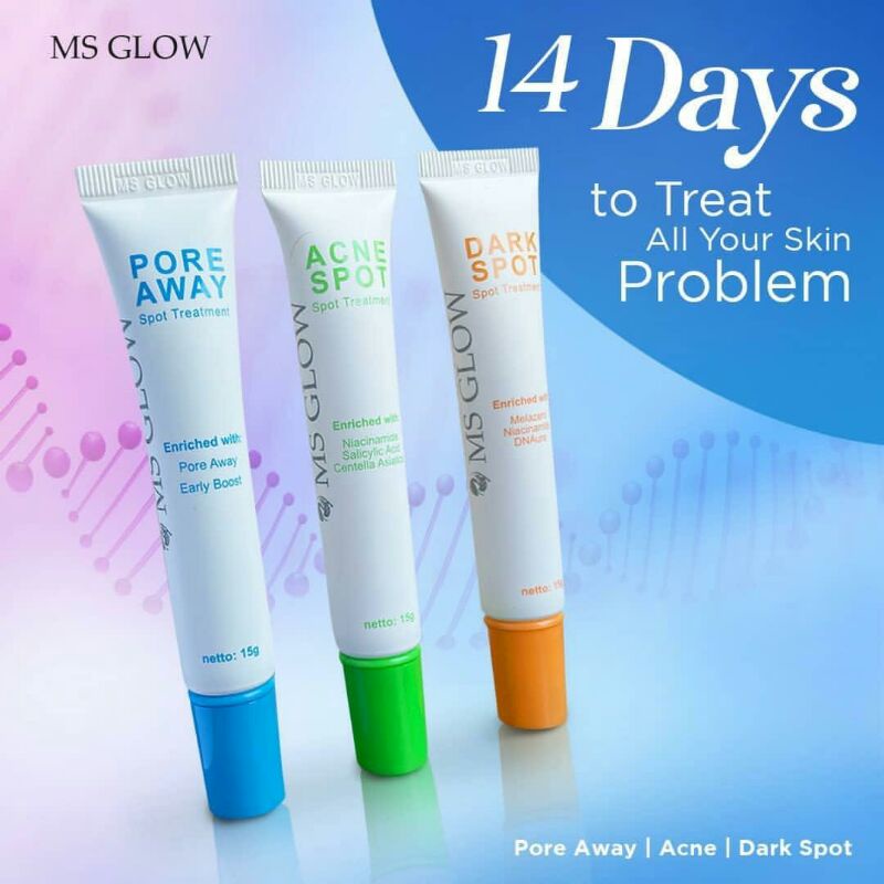 Jual SPOT TREATMENT MSGLOW ( PORE AWAY, ACNE SPOT, DARK SPOT) | Shopee ...