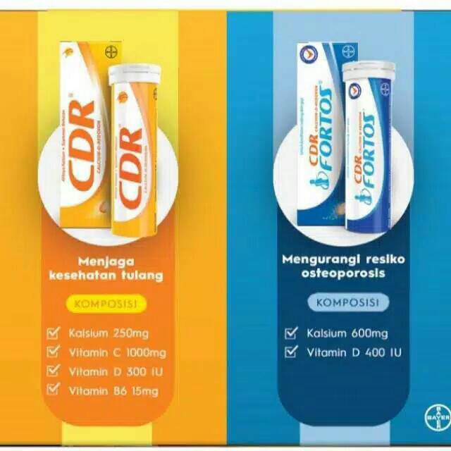 Jual CDR Jeruk, Fortos @10 Tab Effervescent | Vitamin C | Calsium | Shopee Indonesia