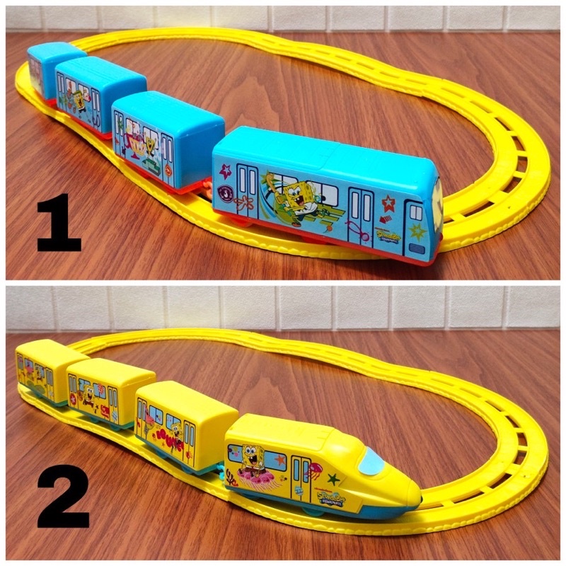Jual mainan kereta api spongebob train rel jalur track baterai box gerbong alur | Shopee Indonesia