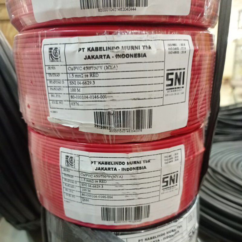 Jual KABEL NYA 1,5 MM/Kabel grounding 1,5mm MERAH KABELINDO/KABELMETAL ...