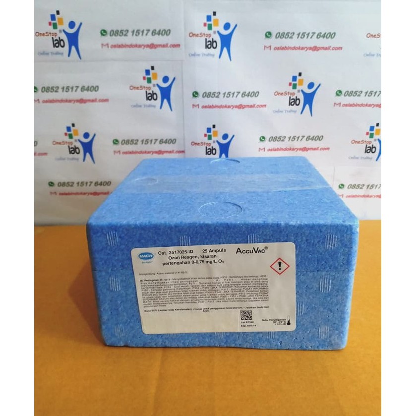 Jual HACH 25170-25 Ozone reagent AccuVac MR 25/pk Ozon reagent 2517025 | Shopee Indonesia