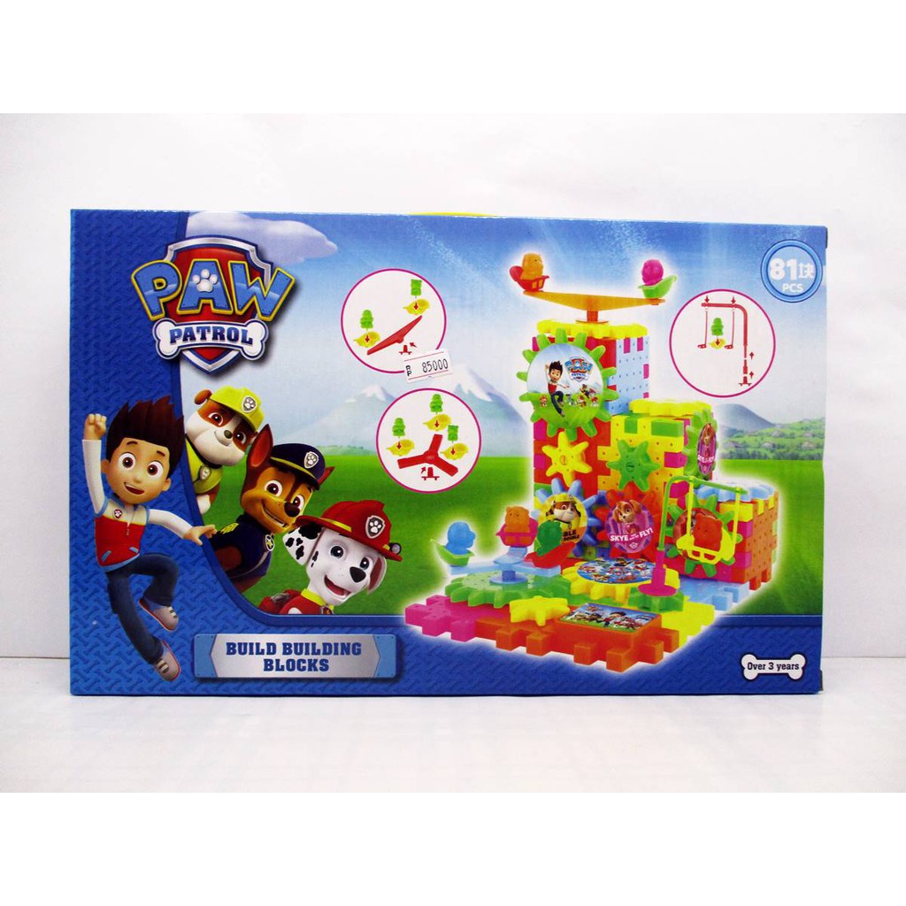 Jual Mainan Anak Paw Patrol Building Blocks / Mainan Paw Patrol ...