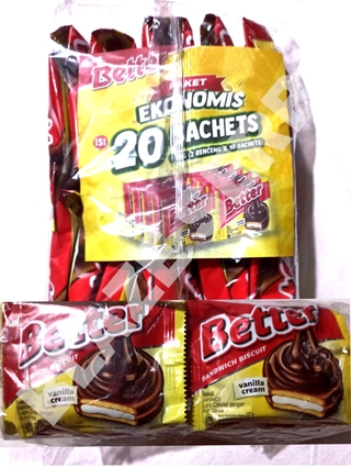 Jual BETTER SANDWICH BISCUIT 22GR /PAK (ISI 20 SACHET) SNACK MAKANAN ...