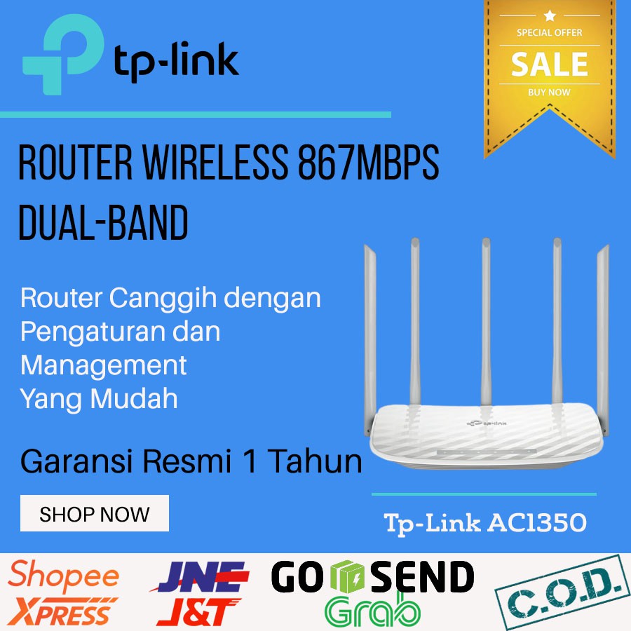 Jual Router Dual-Band Tp-Link AC1350 Archer C60 Wireless Dual-Band ...