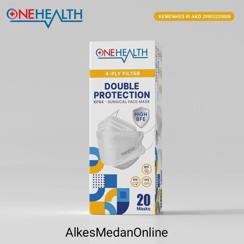 Jual Masker Medis KF94 ONEHEALTH DOUBLE PROTECTION 4 PLY HIGH BFE isi ...