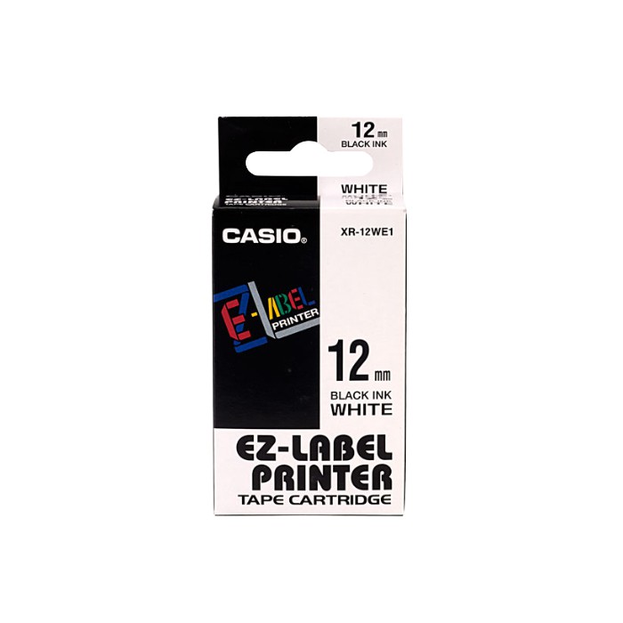 CASIO XR-12WE1 - Label Tape - Printer - Putih Hitam - 12 mm | Shopee ...