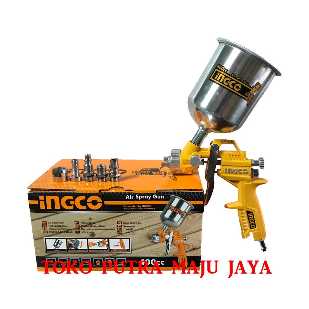 Spray Gun Gund Semprotan Angin Cat INGCO Tabung Atas 400CC | Shopee ...
