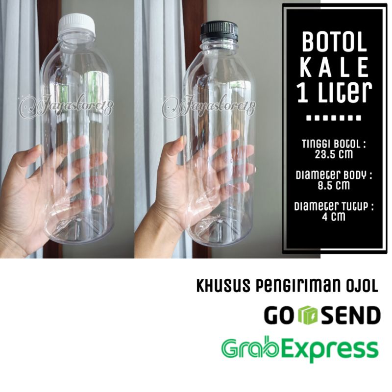 Jual BOTOL KALE 1liter tebal 49gr BOTOL KENANGA KHUSUS GOSEND GRAB ...
