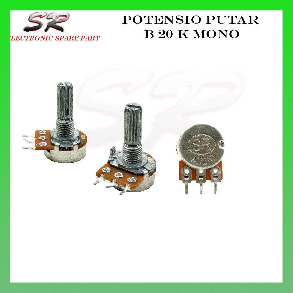 Jual Potensio Putar 20K MONO 20 MM / Potensiometer potensio Mono Linear ...
