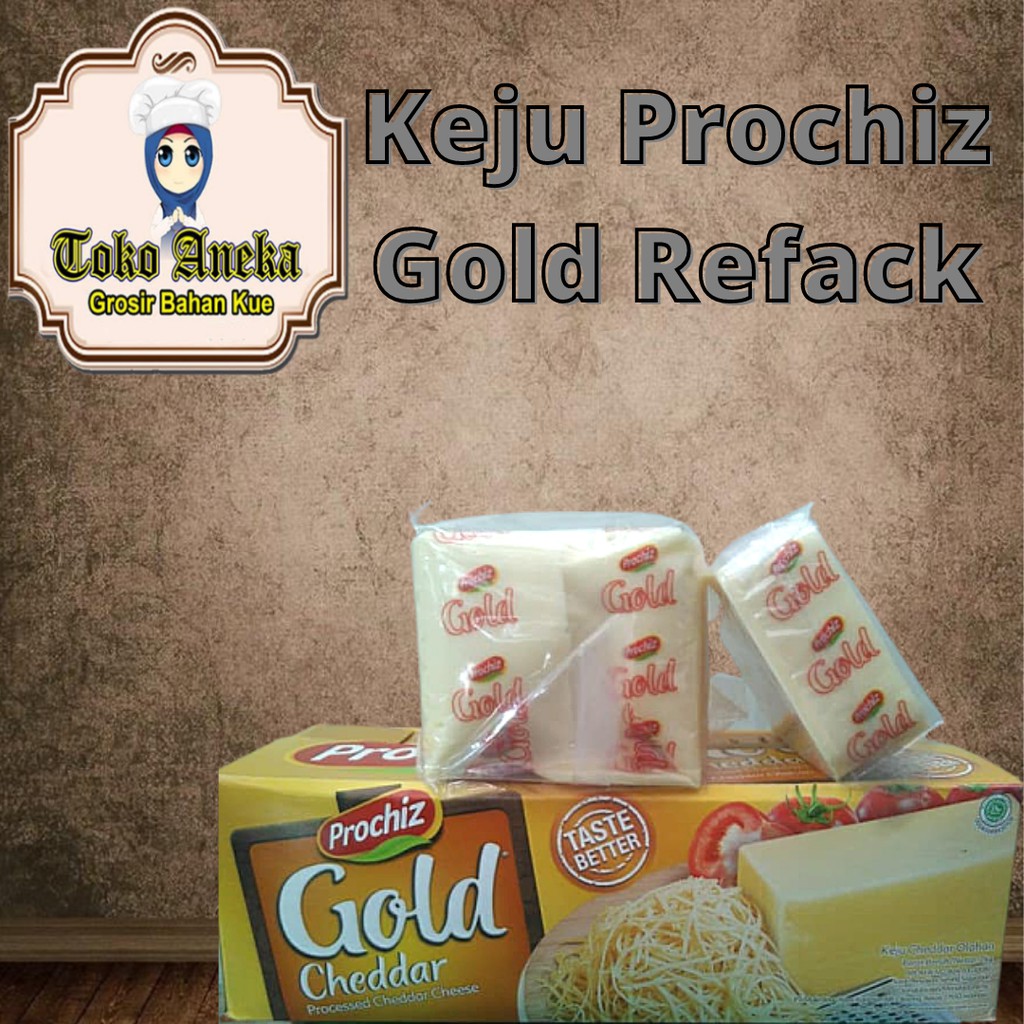 Jual Keju Cheddar Prochiz Gold Kemasan Repack 1Kg | Shopee Indonesia