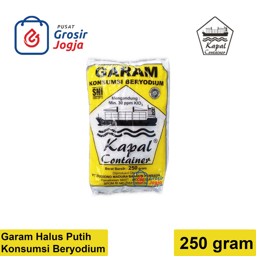 Jual Garam Halus Cap Kapal Container 250 gram | Shopee Indonesia