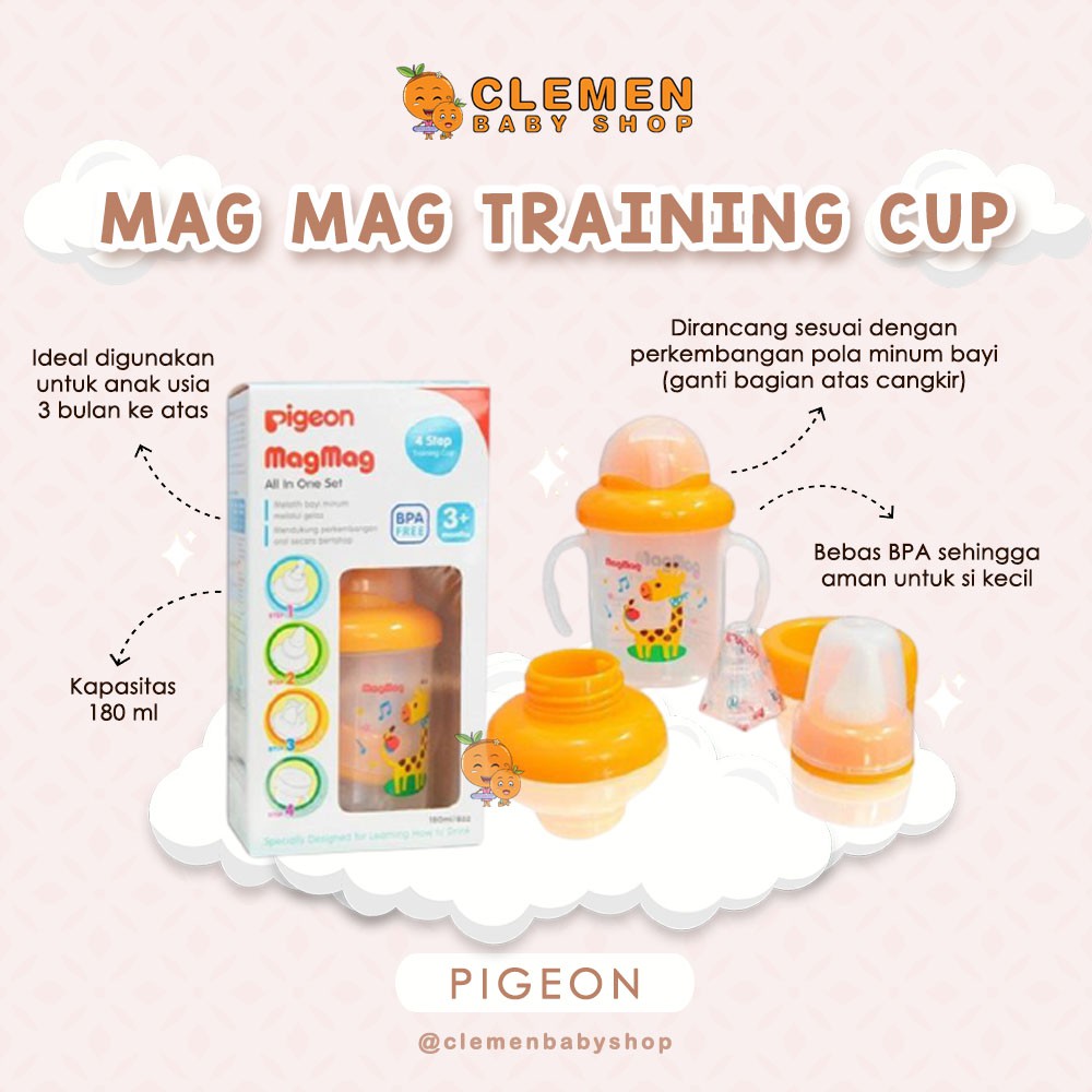 Jual Pigeon Mag-Mag All In One Training Cup Set 4in1 | Shopee Indonesia