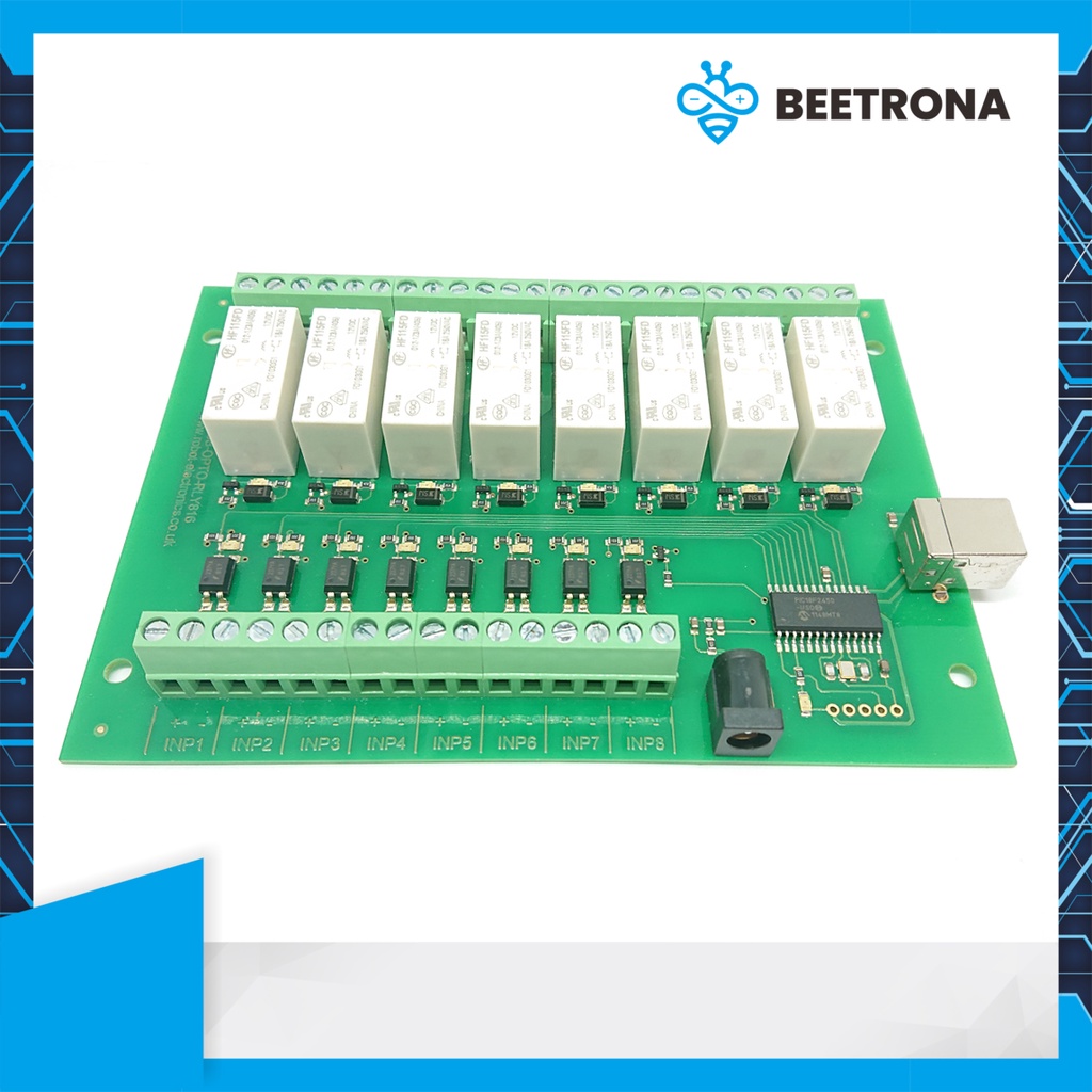 Jual Devantech Relay Module USB OPTO RLY816 With Optocoupler 8 Channel 16A | Shopee Indonesia