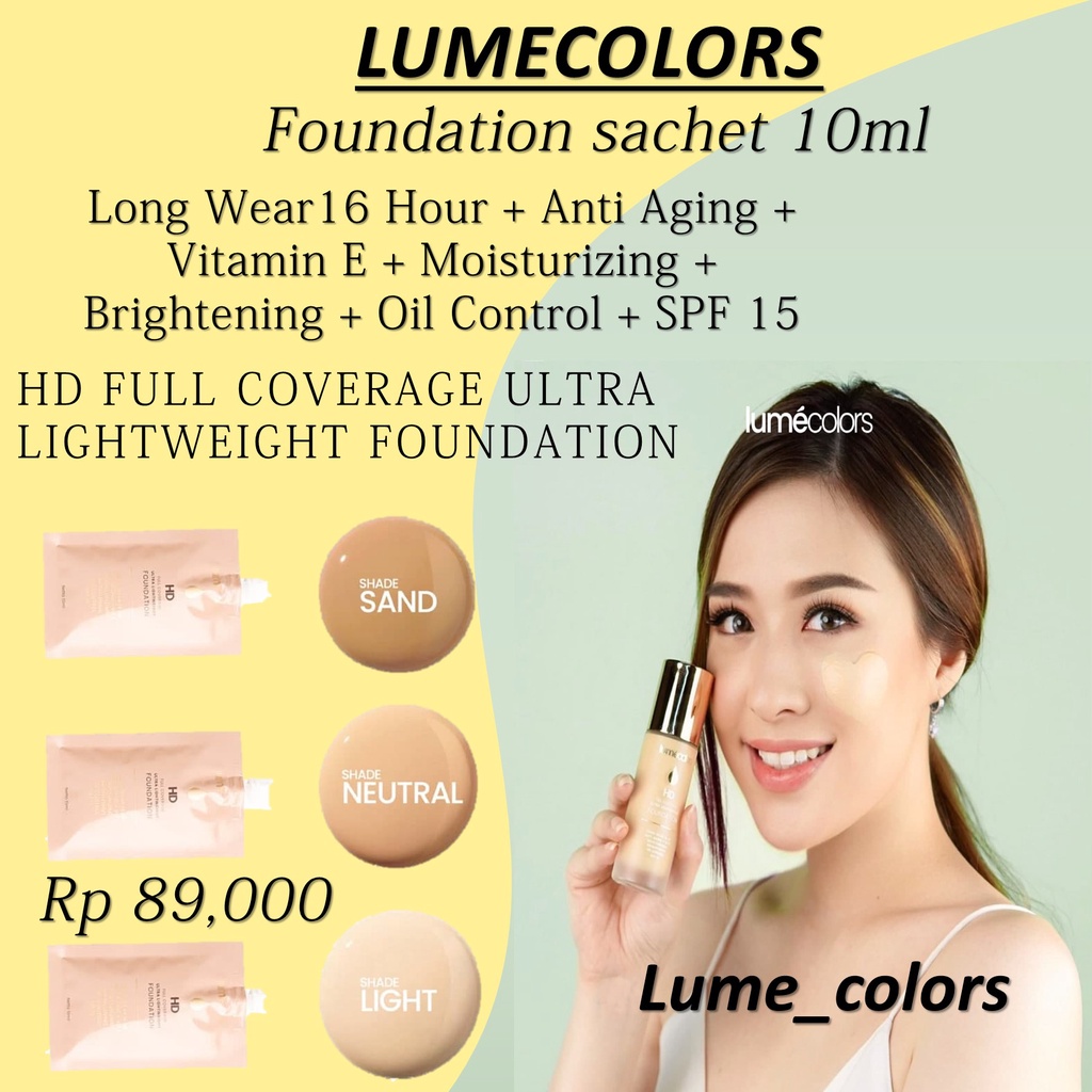 Jual Lumicolors Foundation Sachet Light Neutral Lumecolors HD Full ...