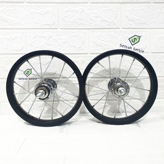 Jual VELG RIMS SEPEDA 12" HITAM TEBAL RODA 12 INCH ALLOY WHEELS SET ...