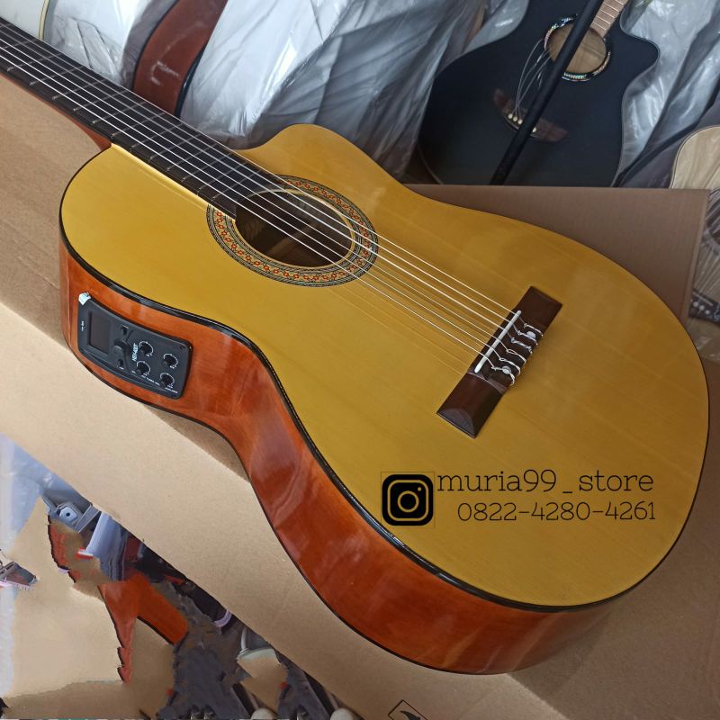 Jual Gitar klasik nilon cutaway elektrik Tuner | Shopee Indonesia