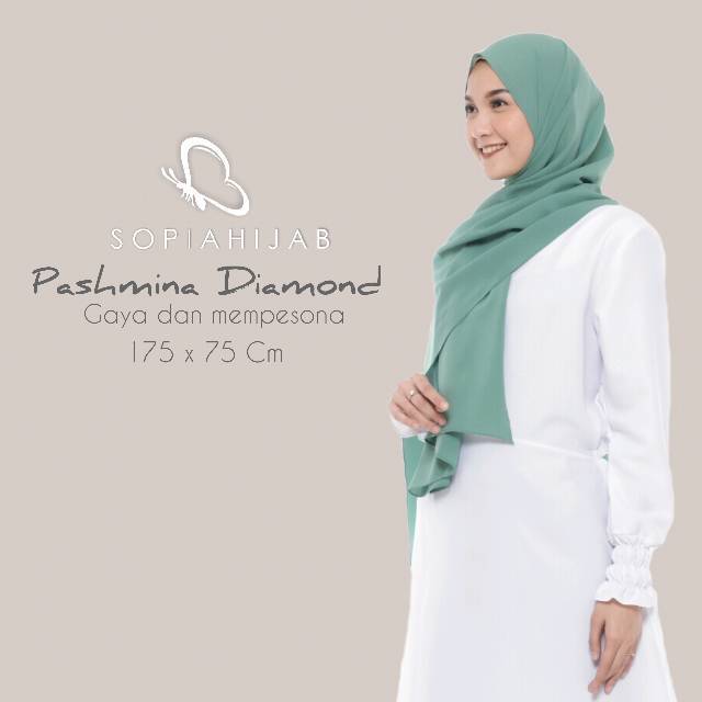 Jual Hijab Pashmina diamond 175 x 75 Cm | Shopee Indonesia