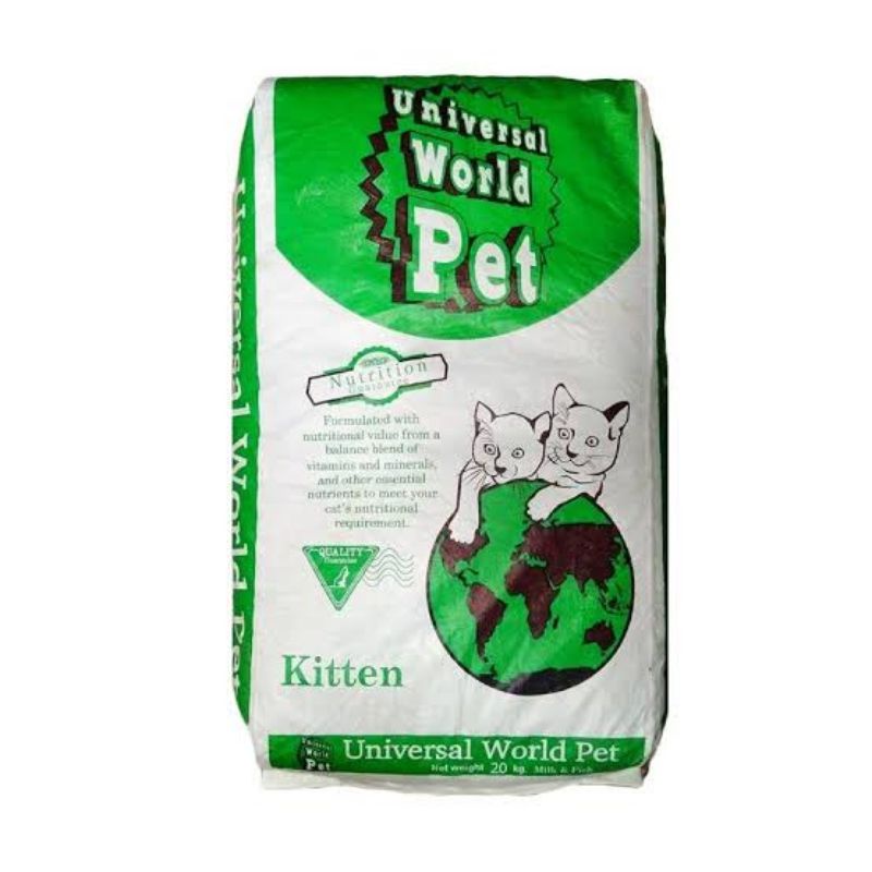 Jual makanan/pakan kucing/cat food universal world pet kitten tuna 20kg ...
