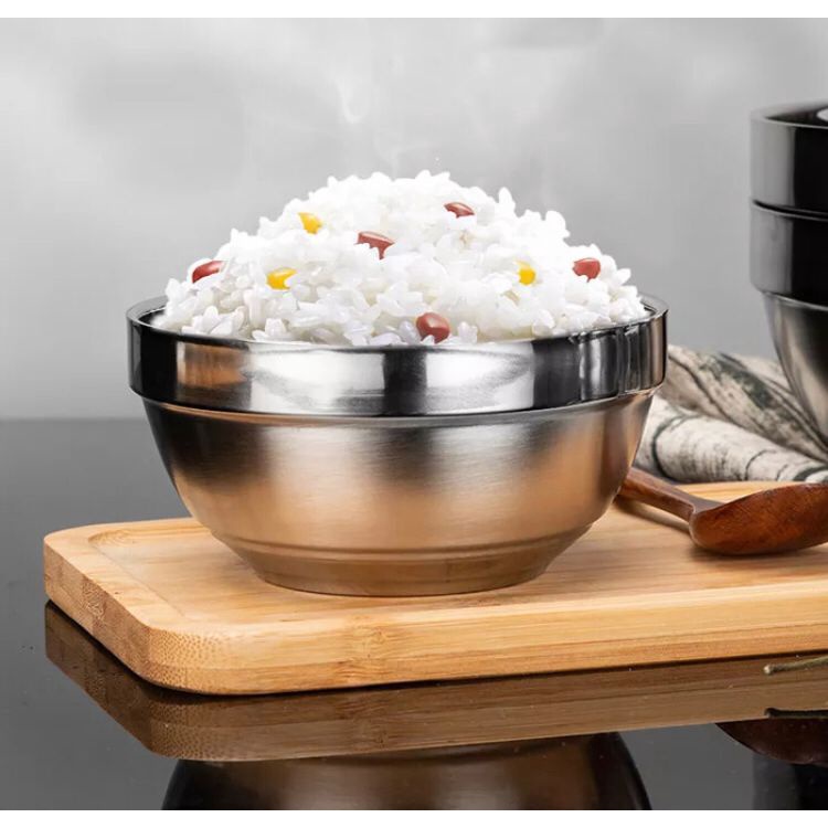 Jual Mangkok Stainless korea - korean Rice Bowl stainless double wall ...