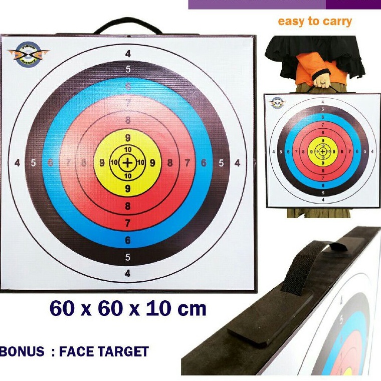 Jual Sasaran Target Panah 60x60x10cm | Bantalan Panahan Karet Spon Eva ...