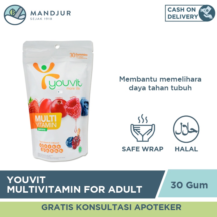 Jual Youvit Multivitamin For Adult 30 Gummies - Multivitamin Gummy ...