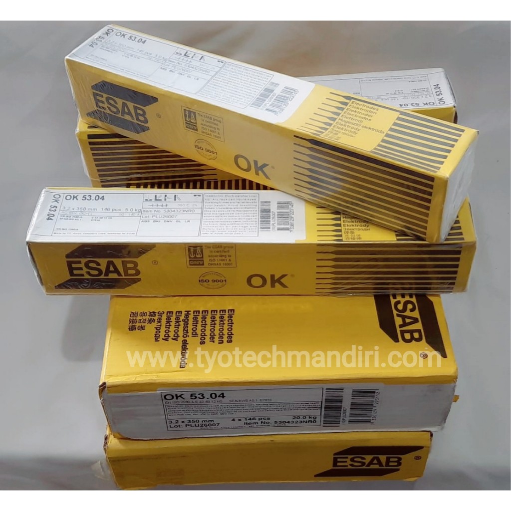 Jual Kawat Las ESAB OK 53.04 Diameter 3,2mm - AWS E 7016 - 1 PACK | Shopee Indonesia