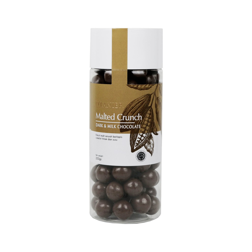 Jual D'Lanier Malted Crunch with Milk & Dark Chocolate - 250 gr (Large ...