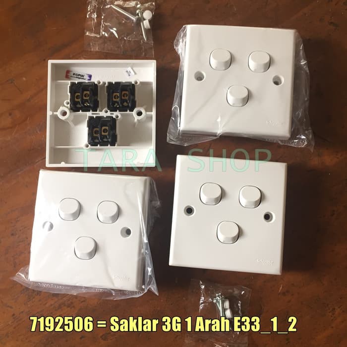 Jual SAKLAR S-CLASSIC 3 GANG 1 ARAH CLIPSAL - 7192506 | Shopee Indonesia
