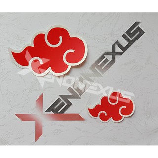 Jual Stiker Awan Merah Akatsuki, Naruto size S dan L | Shopee Indonesia