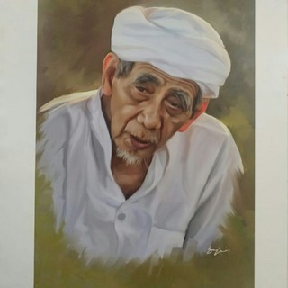 Jual Lukisan KH UBAIDILLAH Pendiri Ponpes LDII Indonesia|Shopee Indonesia