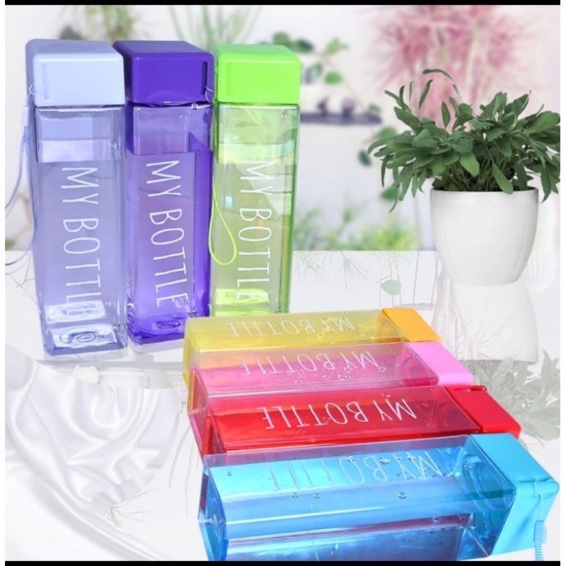 Jual BOTOL MINUM/TUMBLER isi 500ml MY BOTTLE KOTAK WARNA WARNI | Shopee ...